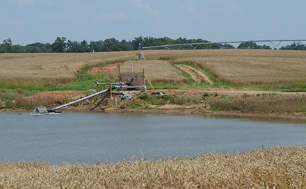 Ponds Provide Storage Reservoirs for Irrigation Systems